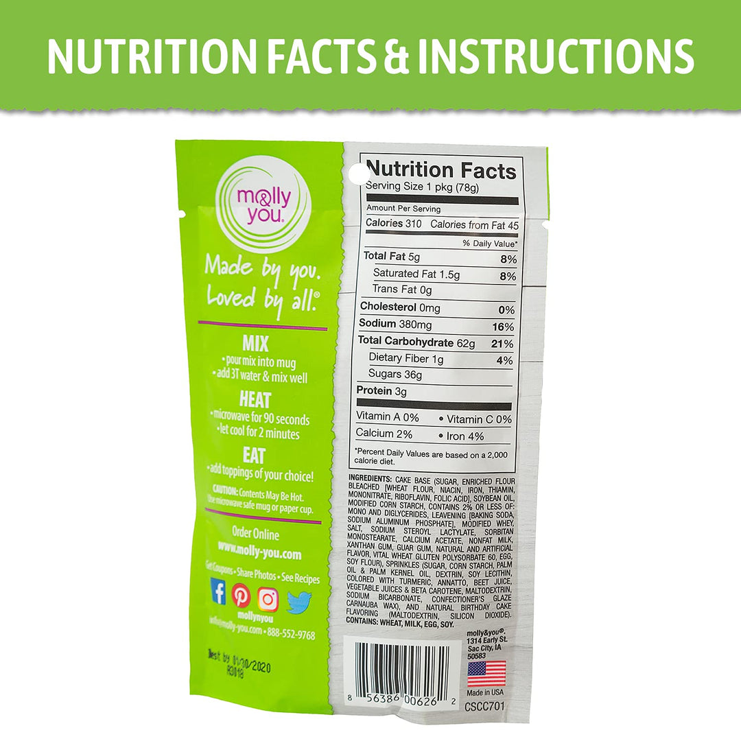 Celebration Microwave Cake Single 3-Pack – molly&you