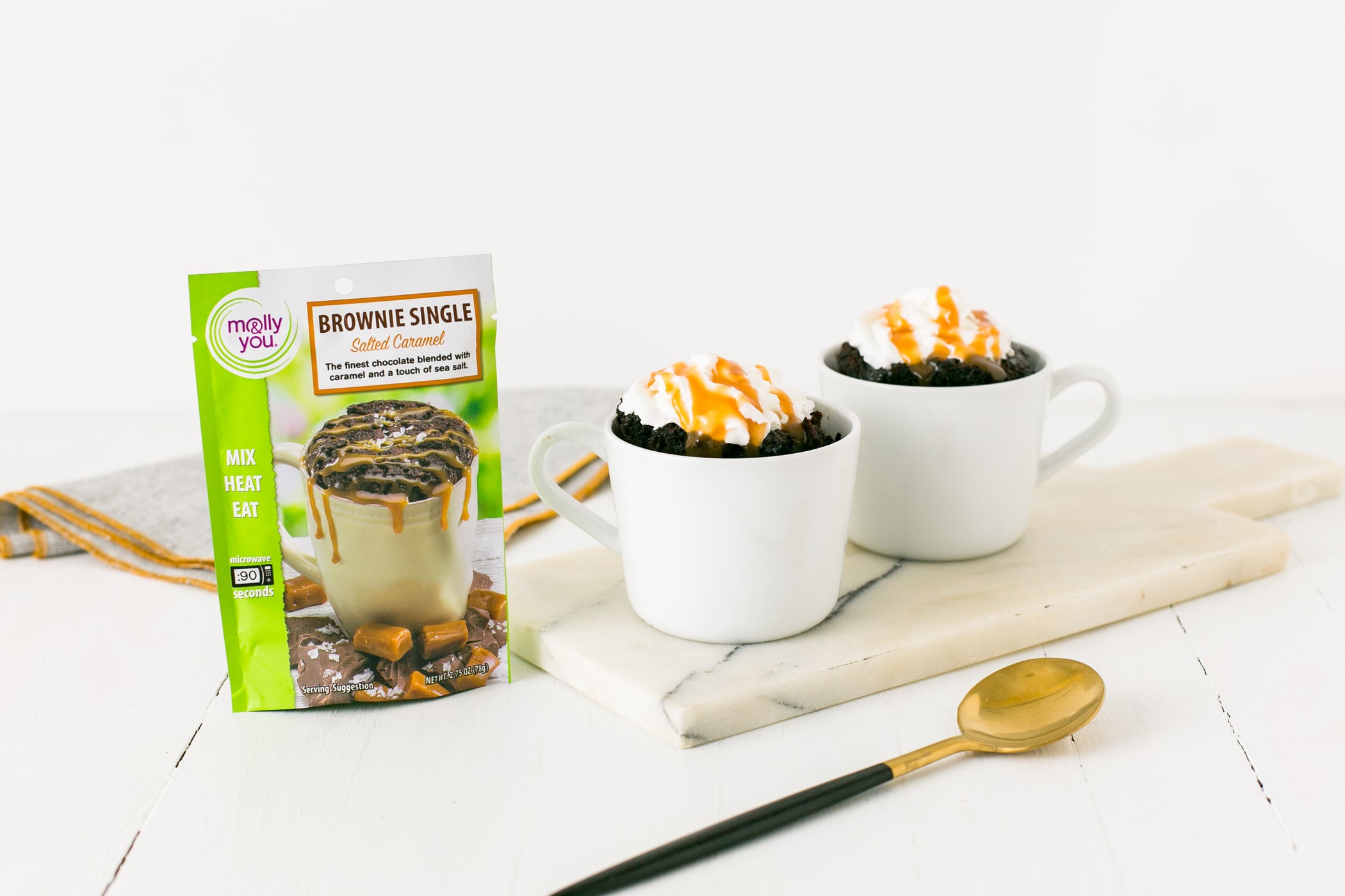 Salted Caramel Microwave Brownie Single – molly&you