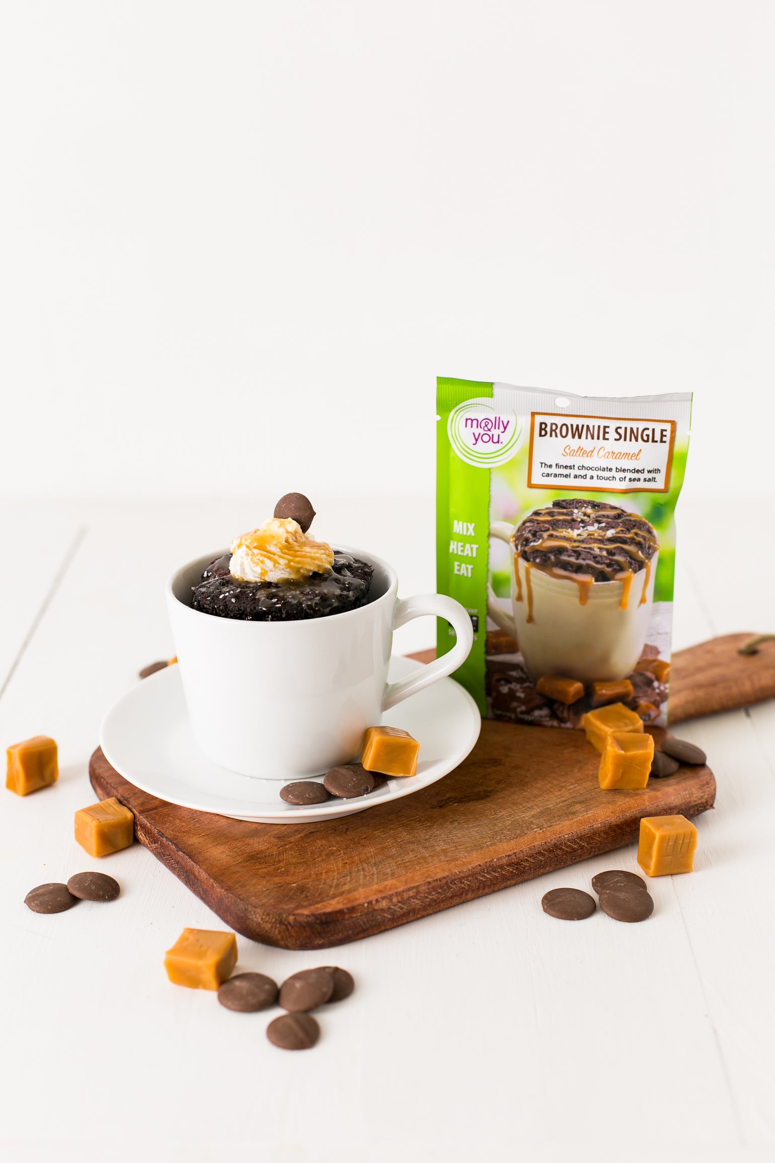 Salted Caramel Microwave Brownie Single – molly&you