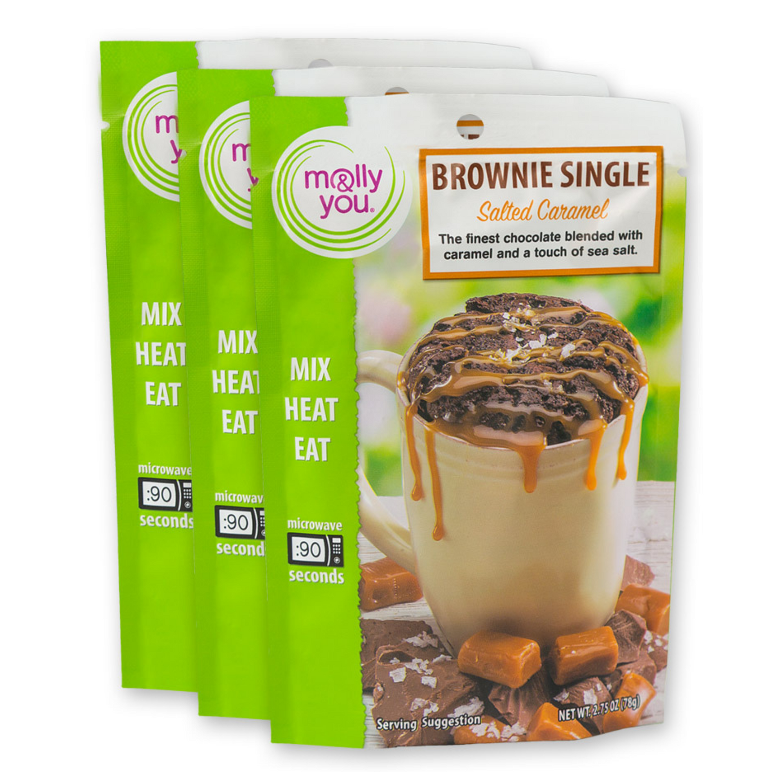 Salted Caramel Microwave Brownie Single – molly&you